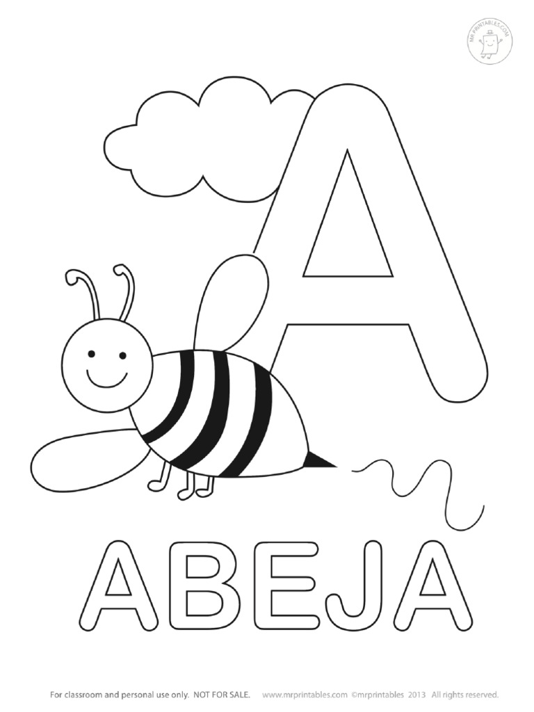 Mrprintables Spanish Coloring Upper A | PDF