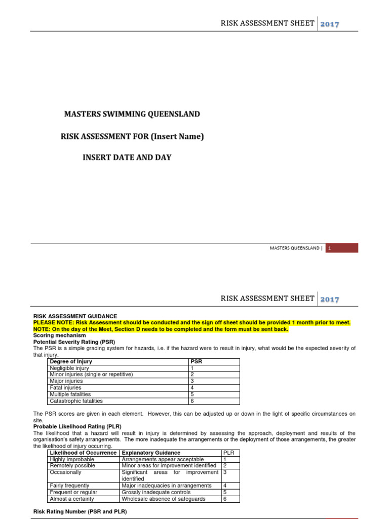 Risk Assessment Sheet V2 | Download Free PDF | Risk | Risk Assessment