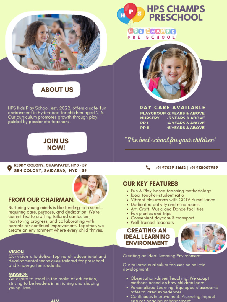 HPS Bi-Fold Prospectus Selected | PDF | Preschool | Child Care