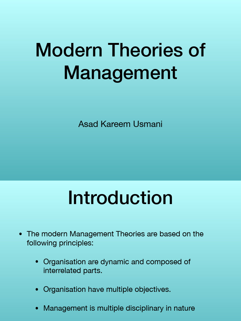 Modern Theory | PDF | System | Systems Theory Modern Theory | PDF | System | Systems Theory