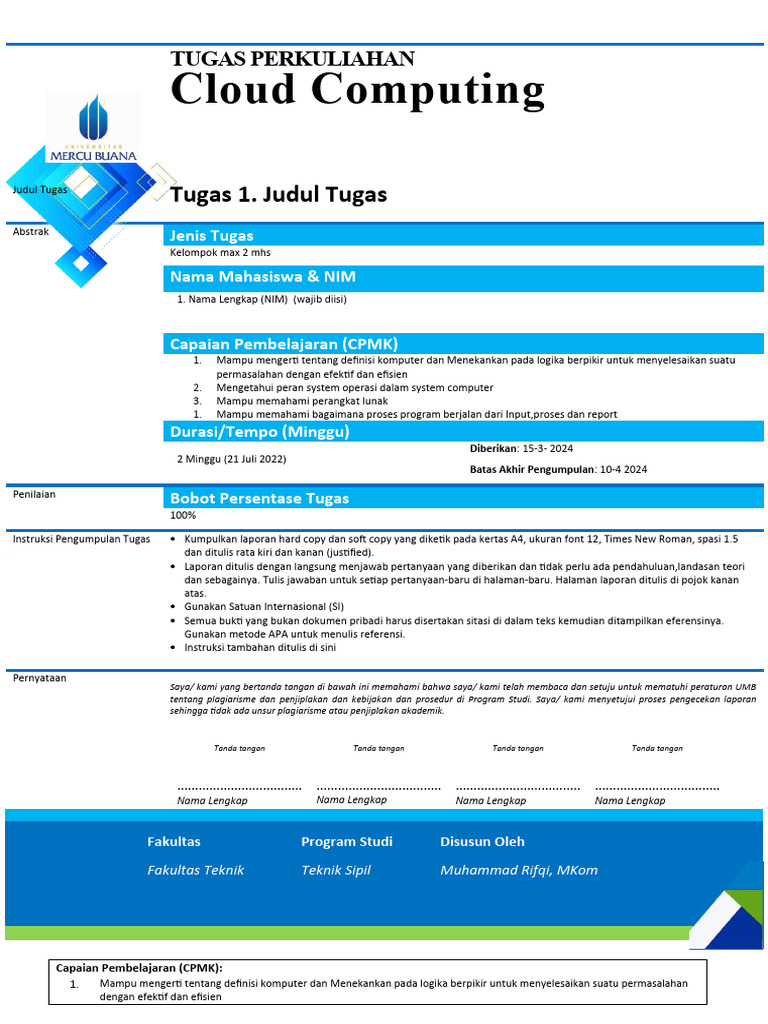 Teori RTM - Tb1 Cloud | PDF