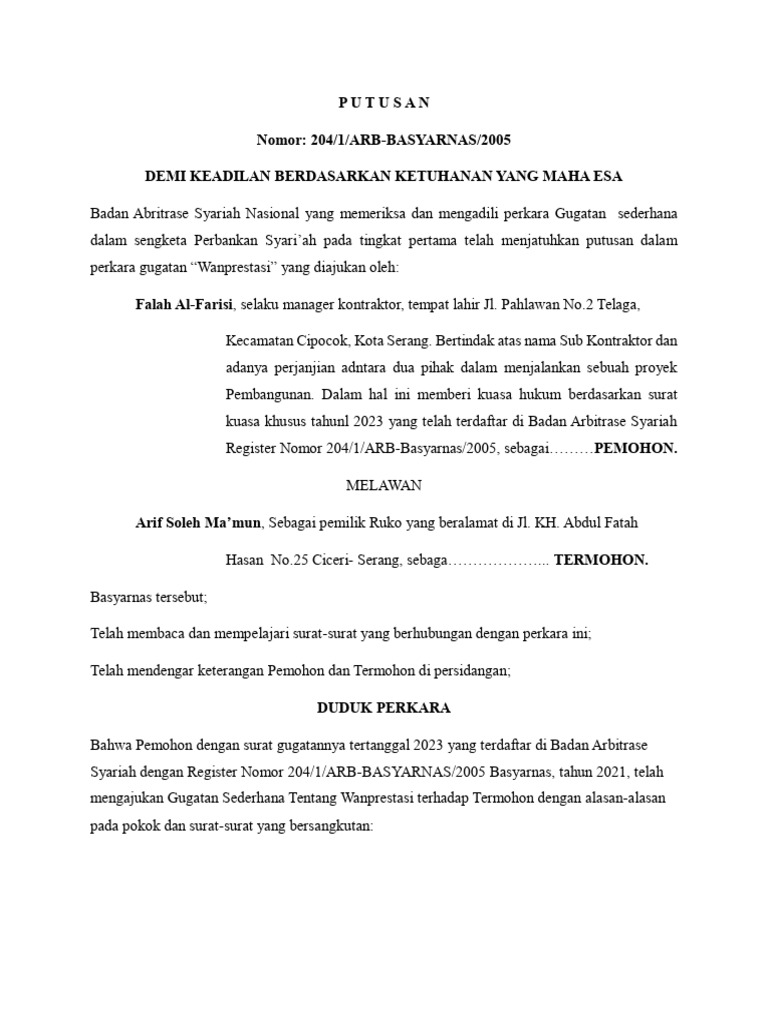 Putusan Arbitrase Kel 2 | PDF