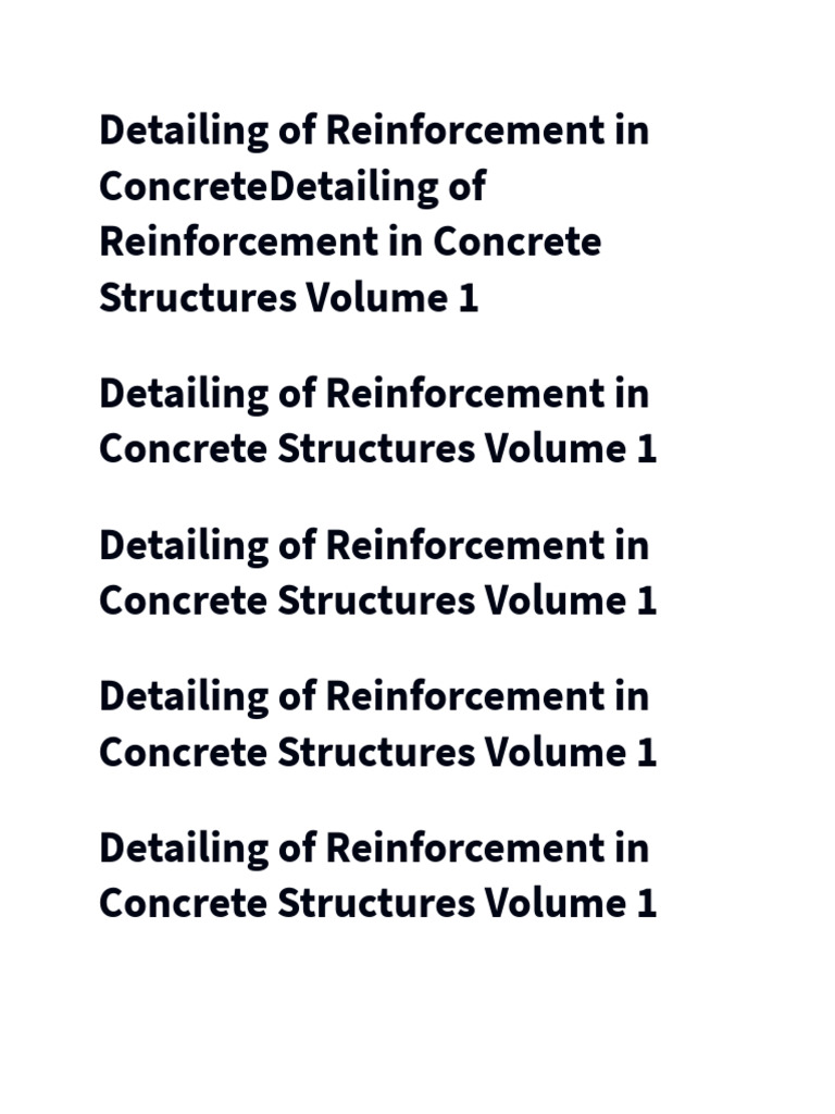 Concrete Reinforcement Detailing Guide | PDF | Science & Mathematics