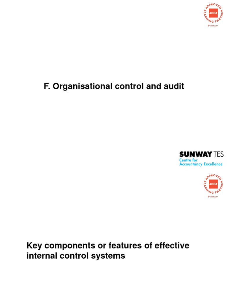 Key Elements of Internal Controls | PDF | Internal Control | Internal Audit