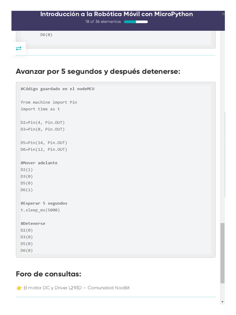 Robótica Móvil con MicroPython | PDF | Juegos y actividades | Informática