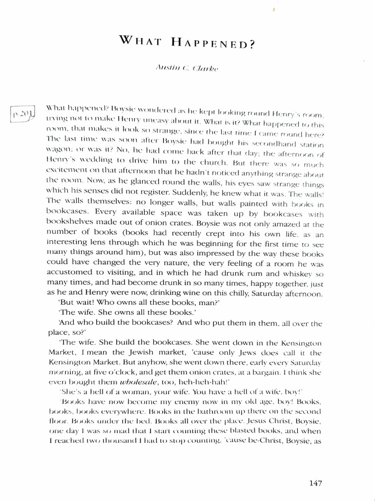 What Happened by Austin Clarke | PDF