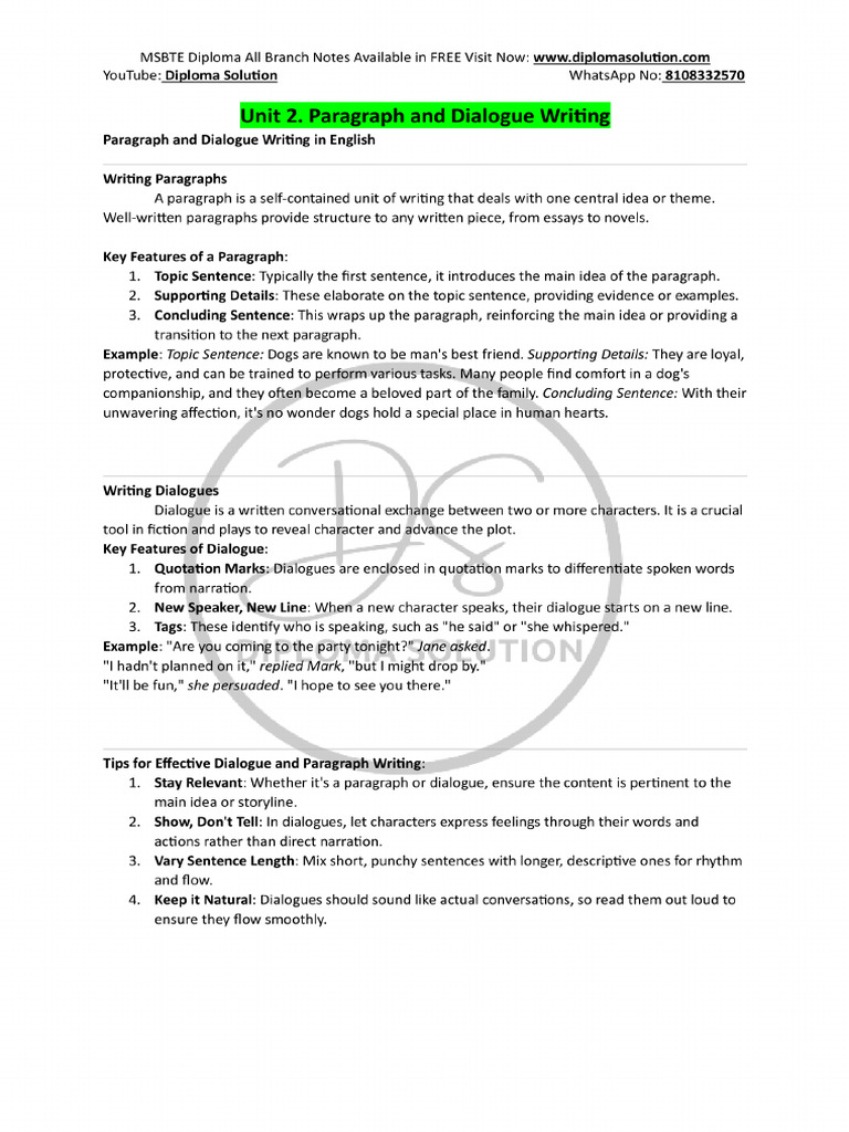 English Unit 2 | PDF