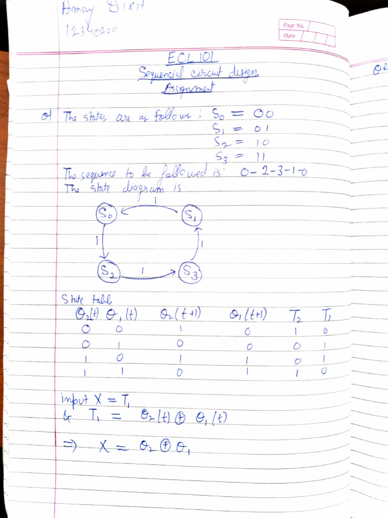ECL101 Sequential Assignment Amaydixit 12340220 | PDF