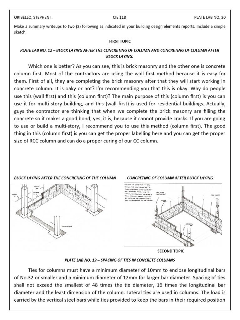 ORIBELLO | PDF | Column | Masonry