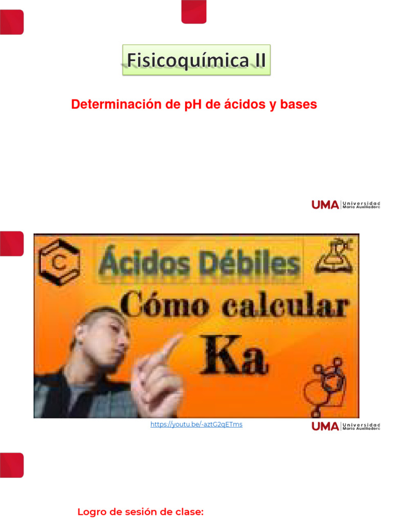 SESION6 - Determinación de PH de Ácidos y Bases | PDF | Ph | Ácido
