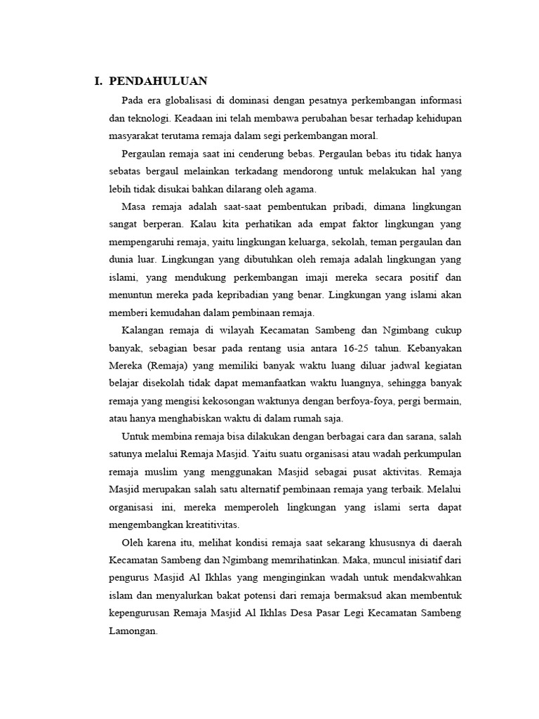 Proposal-Pendirian-Remaja-Masjid | PDF