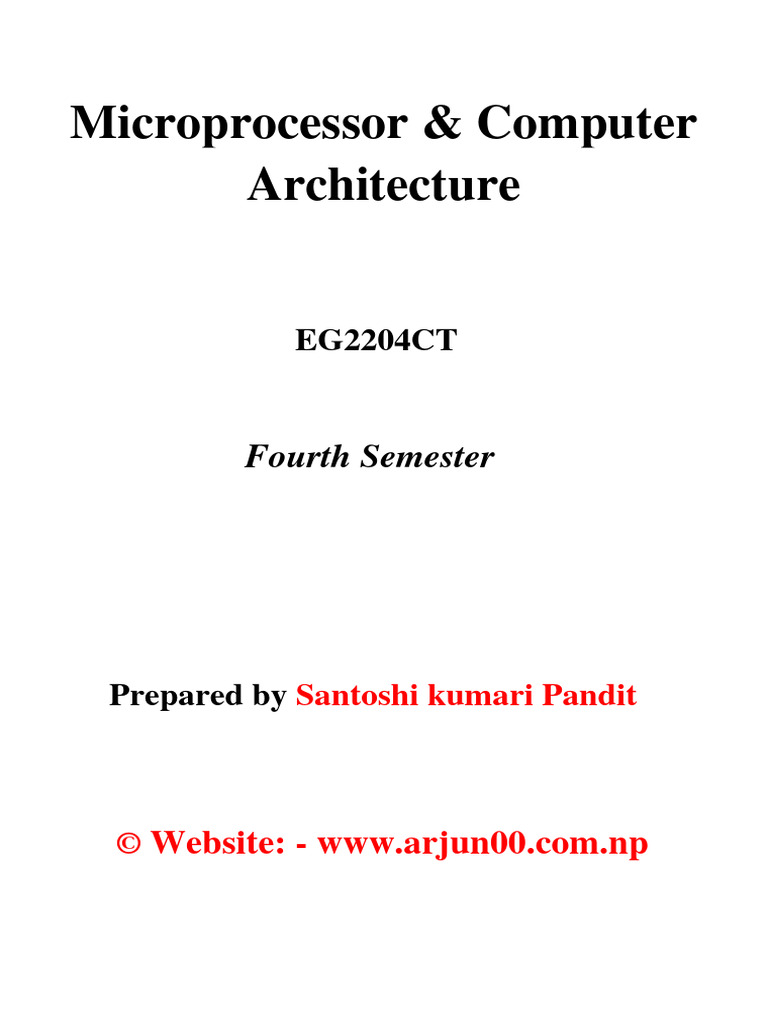Microprocessor Course Guide | PDF | Technology & Engineering