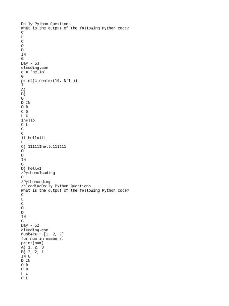 clcoding | PDF | Computer Programming | Software Engineering