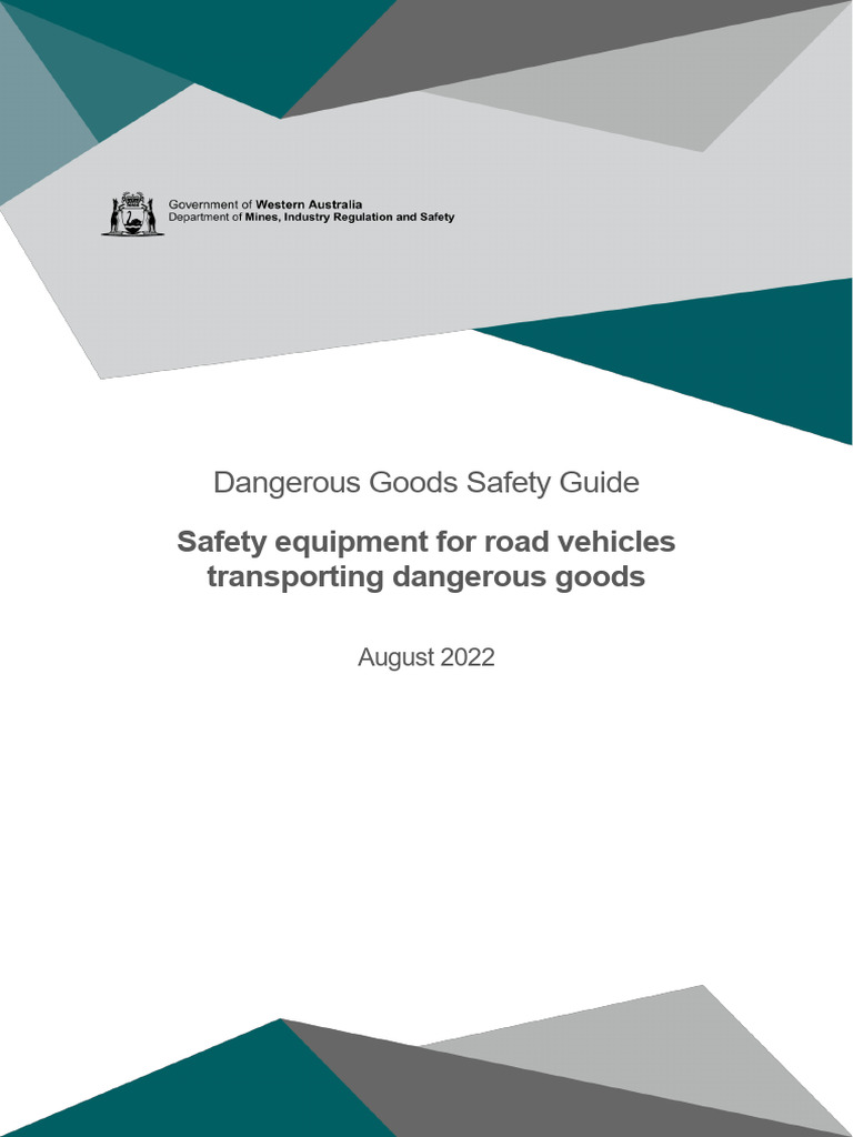 Guidance Note - Dangerous Goods Safety Equipment For Road Vehicles | PDF | Dangerous Goods ...