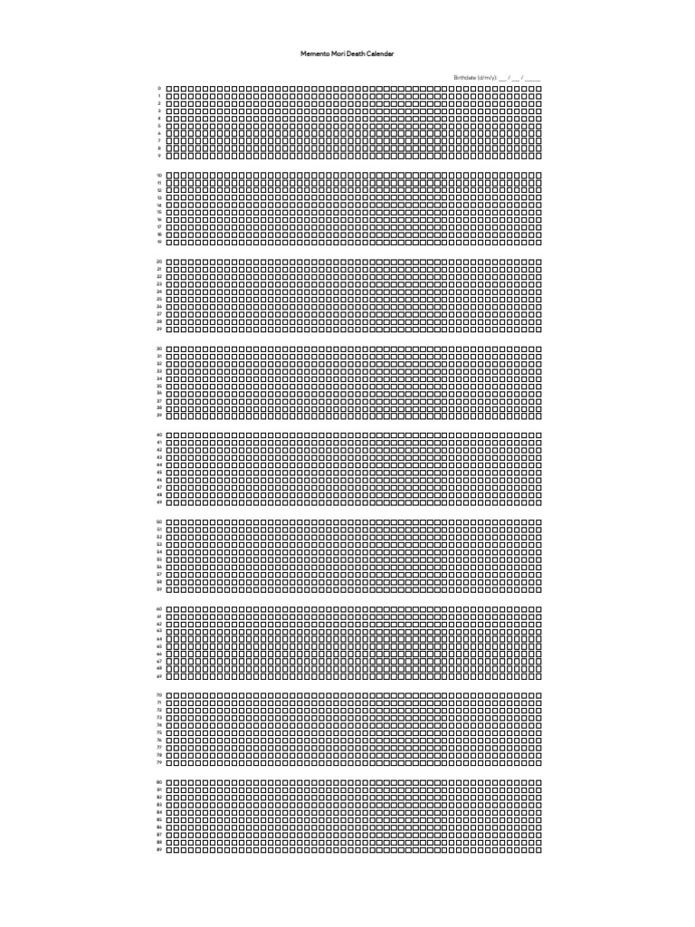 SFU LYFE Memento Mori Death Calendar | PDF
