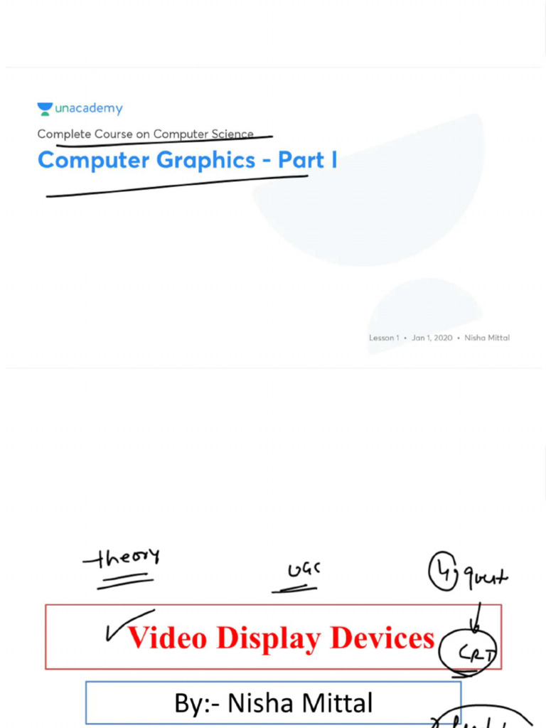 Computer Graphics Part I With Anno | PDF