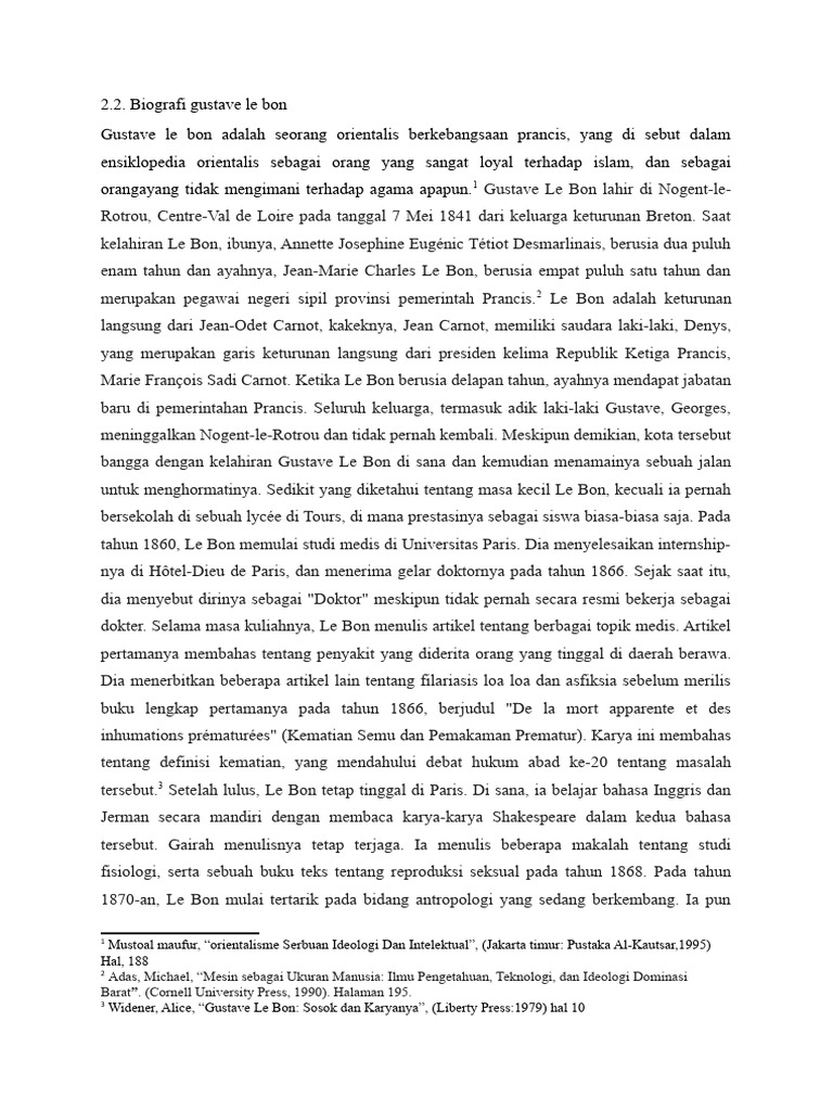 Biografi Gustave Le Bon | PDF