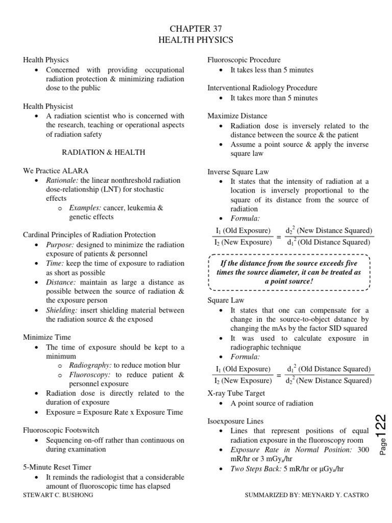 CHAPTER 37 HEALTH PHYSICS | PDF | Radiation Protection | Absorbed Dose
