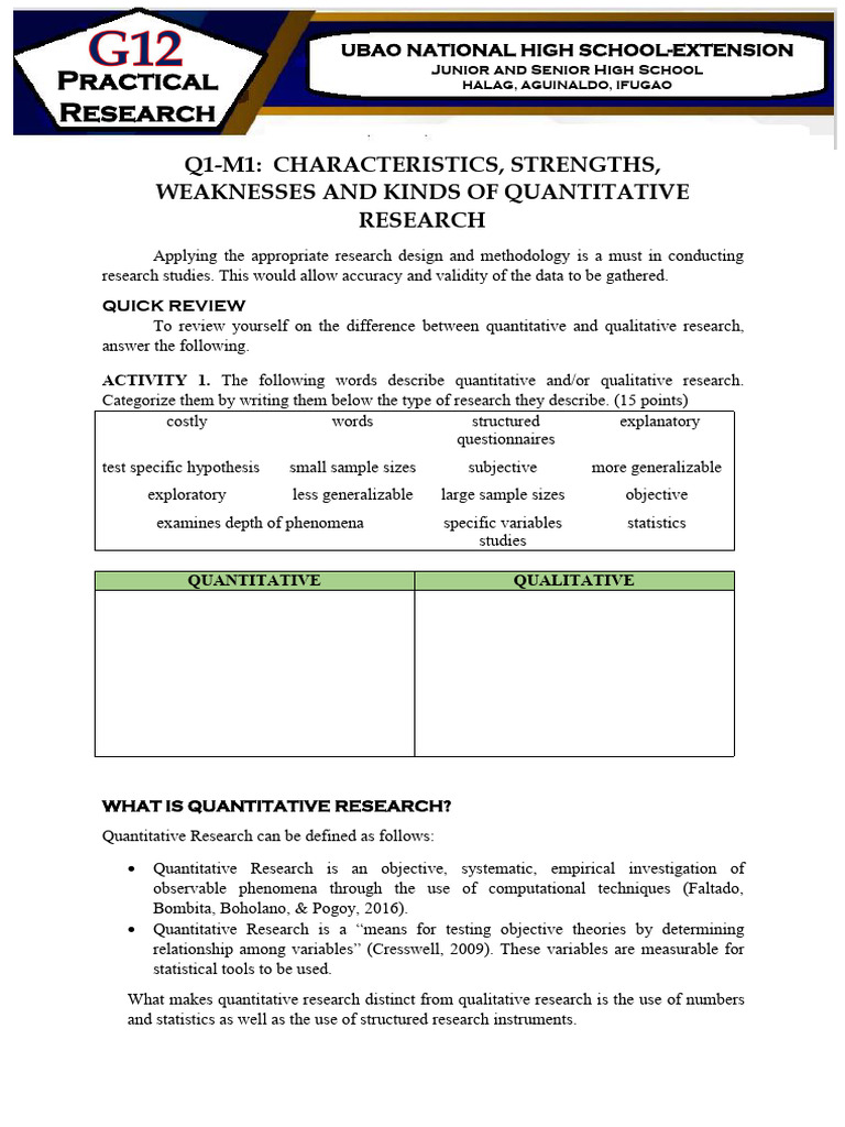 Practical Research | PDF | Quantitative Research | Statistics