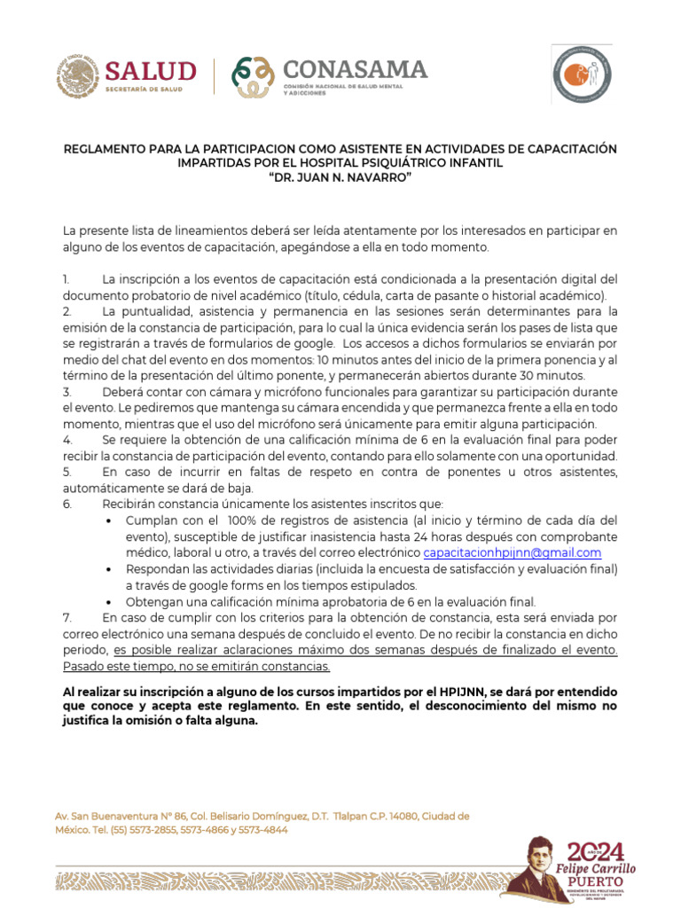Reglamento 2024 | PDF