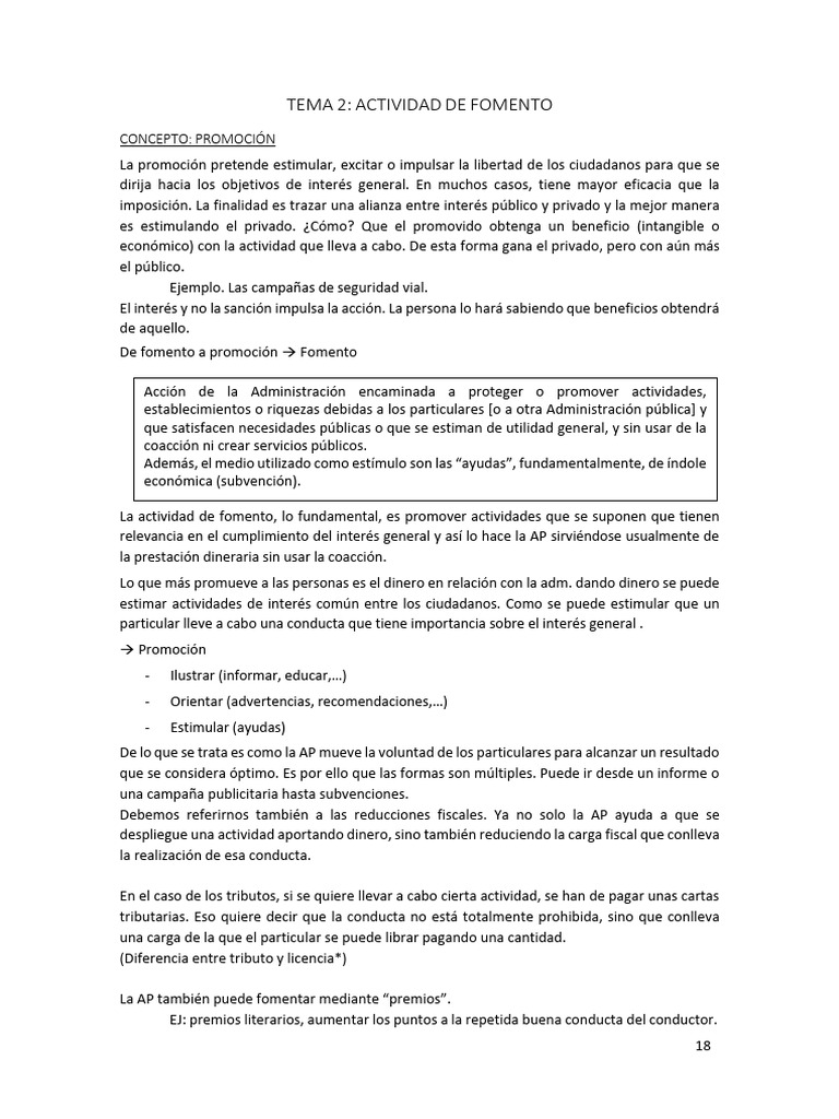 Tema 2 Act Adm | Descargar gratis PDF | Otorgar dinero)