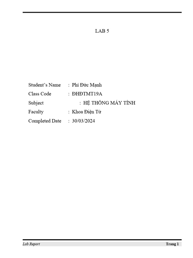 LAB 5 - REPORT - 23656151 - Phí Đ C M NH | PDF