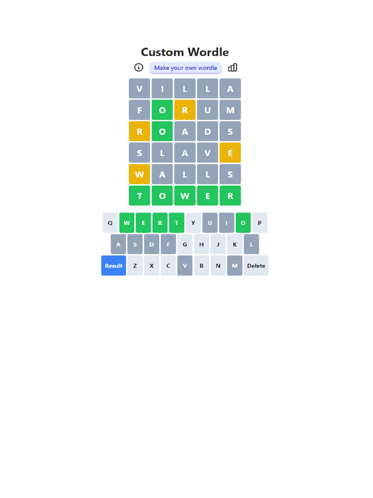 Wordle Warm Up | PDF