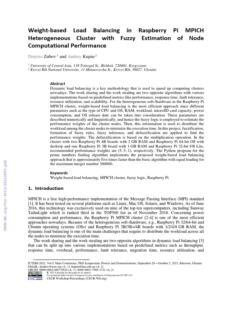 20210053 | PDF | Computer Cluster | Load Balancing (Computing)