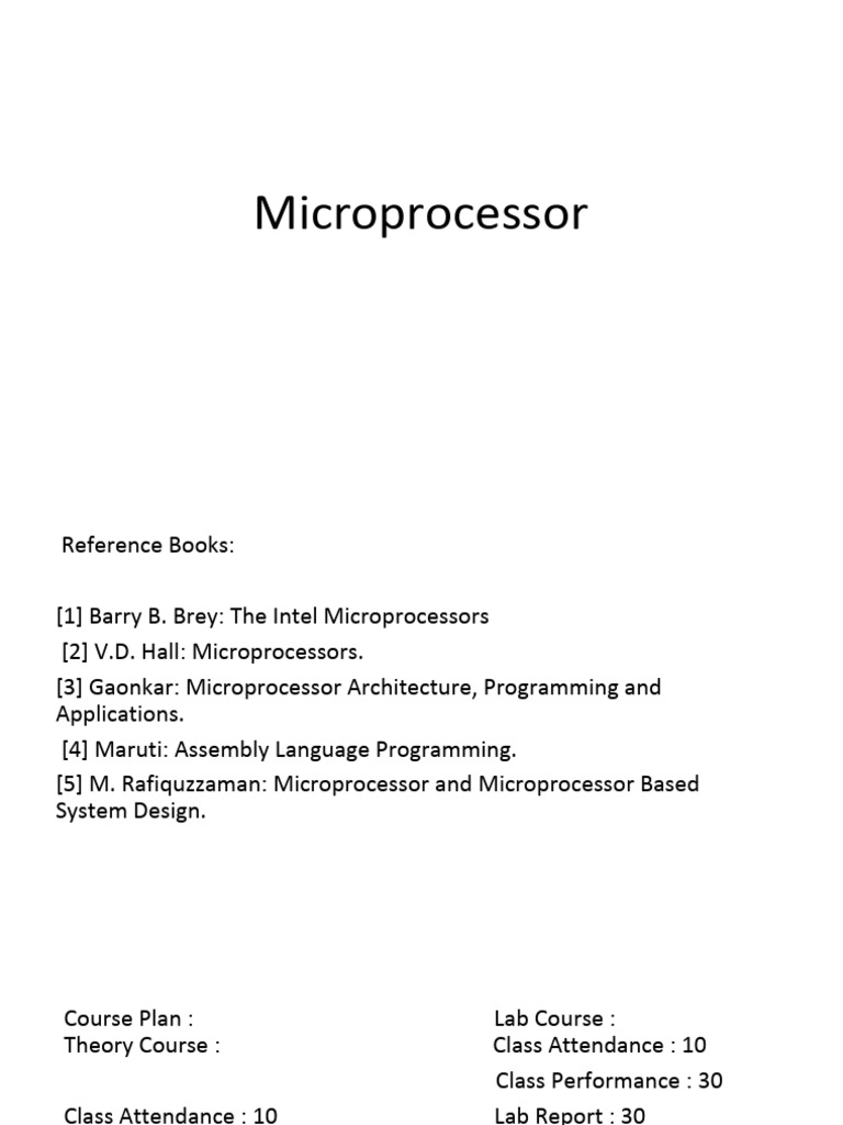 Microprocessor Basics for Students | PDF | Bit | Central Processing Unit