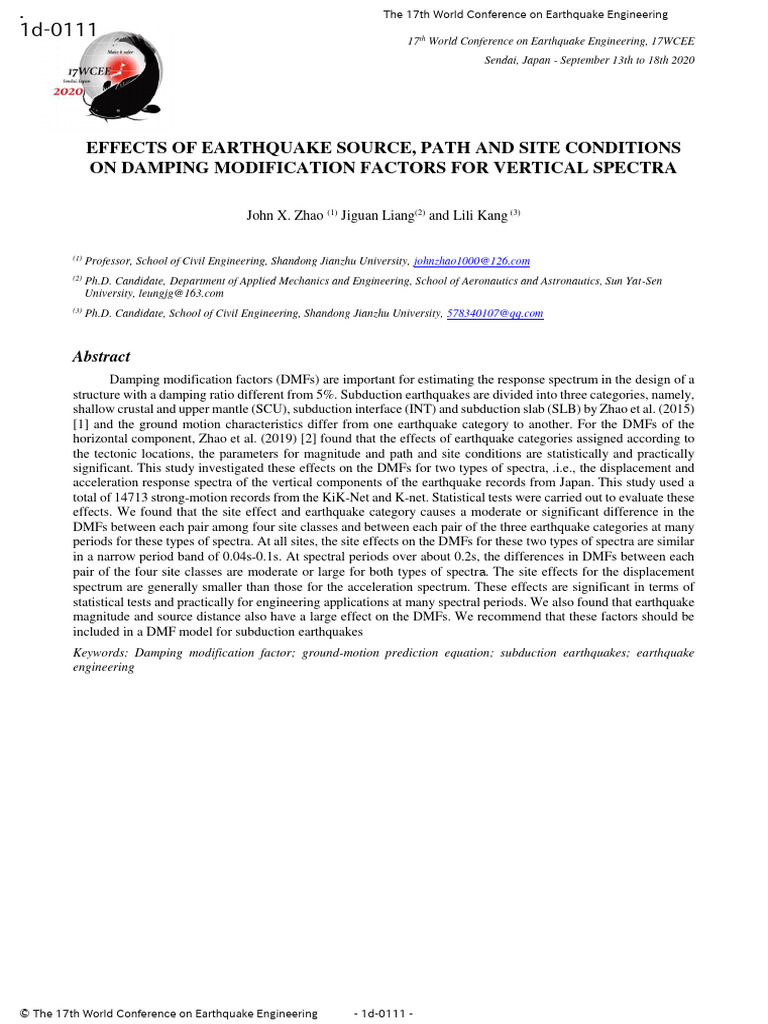 EFFECTS OF EARTHQUAKE SOURCE, PATH AND SITE CONDITIONS | PDF | Moment Magnitude Scale | Earthquakes