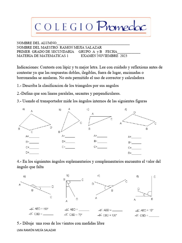 Ex1° Noviembre 2023 | PDF