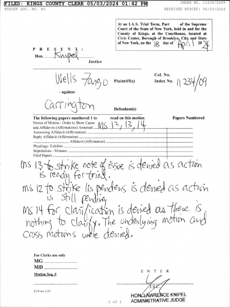 judges order may 3 2024 | Download Free PDF | Courts | Civil Law ...