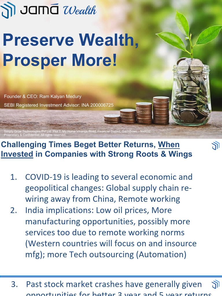 Preserve & Prosper With Jama Wealth Aug2020 | PDF | Investing | Stocks