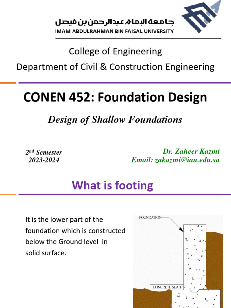 Lecture 5. Structural Design of Shallow Foundations | PDF | Foundation (Engineering) | Mechanics