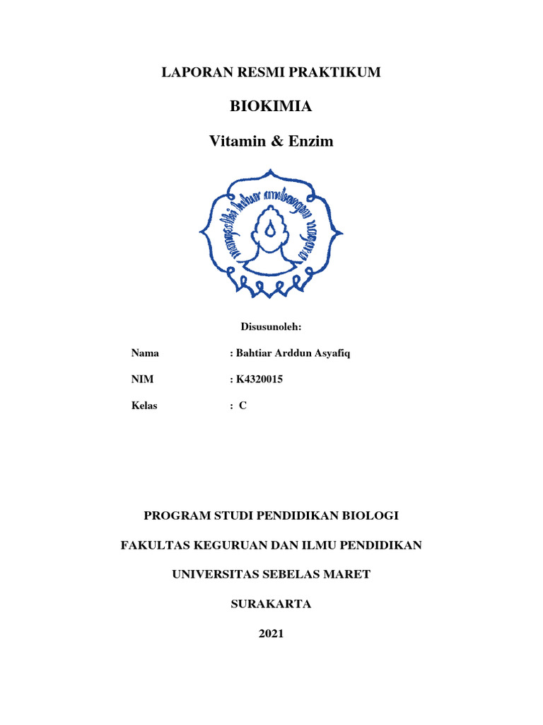 Bahtiar Arddun Asyafiq - K4320015 - C - LAPRAK VITAMIIN & ENZIM | PDF ...
