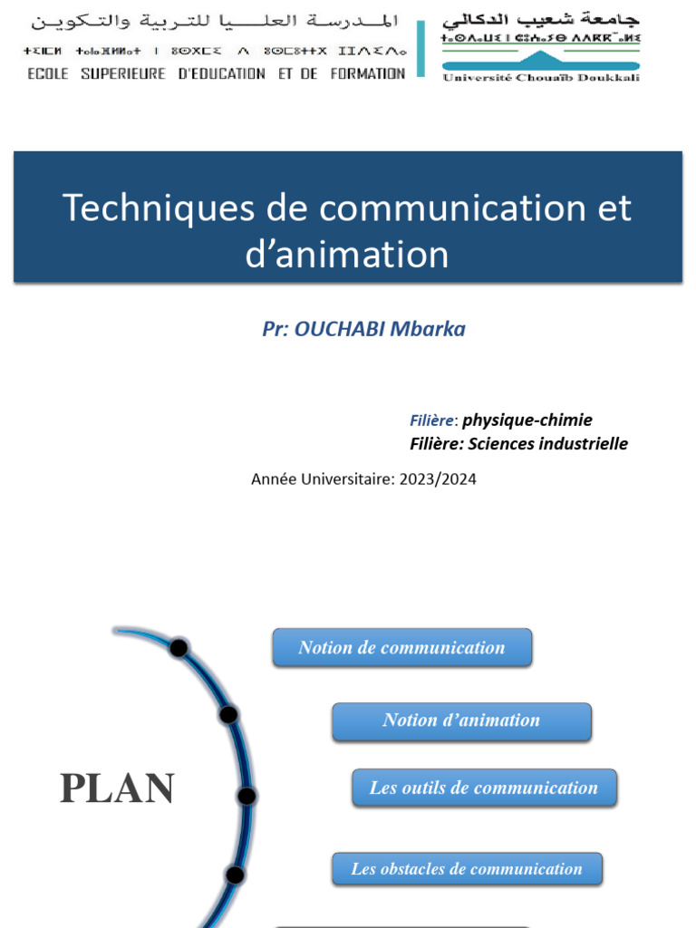 Techniques de communication et animation | PDF | la communication ...