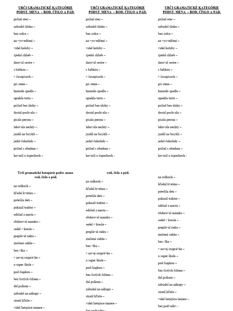 PL - Gramaticke Kategorie | PDF