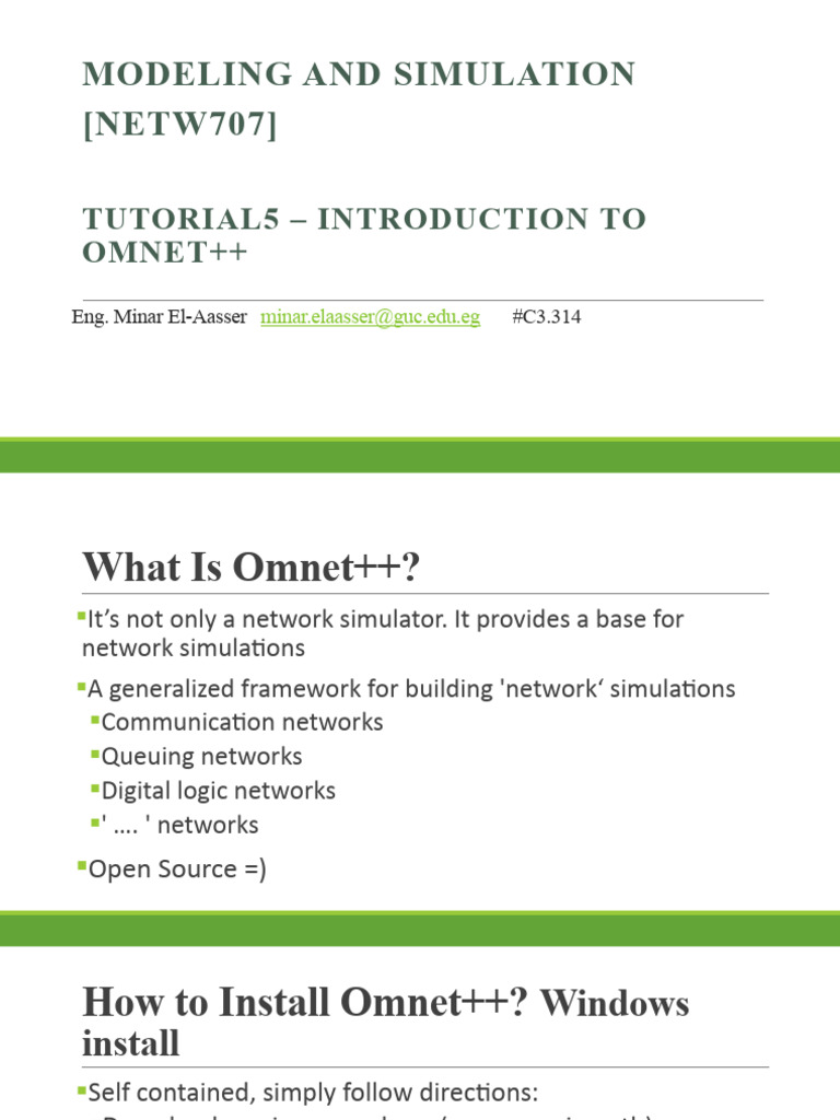 Introduction To Omnet++ | Download Free PDF | Parameter (Computer Programming) | Computer Network