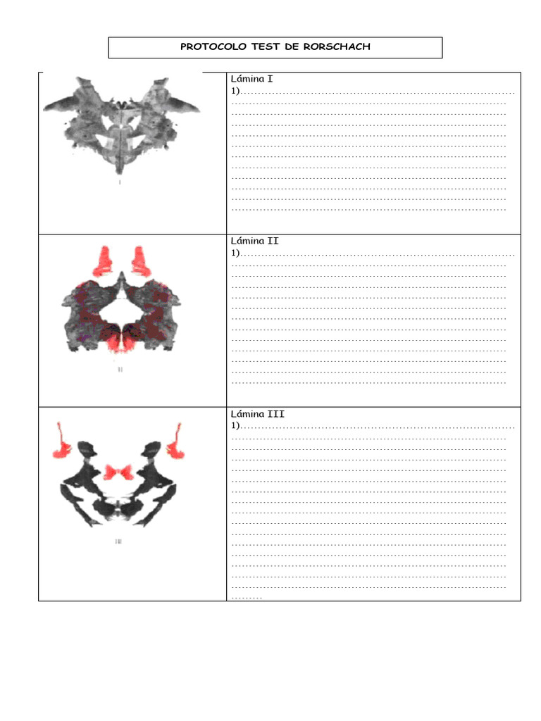 Hoja Localización Rorschach | PDF