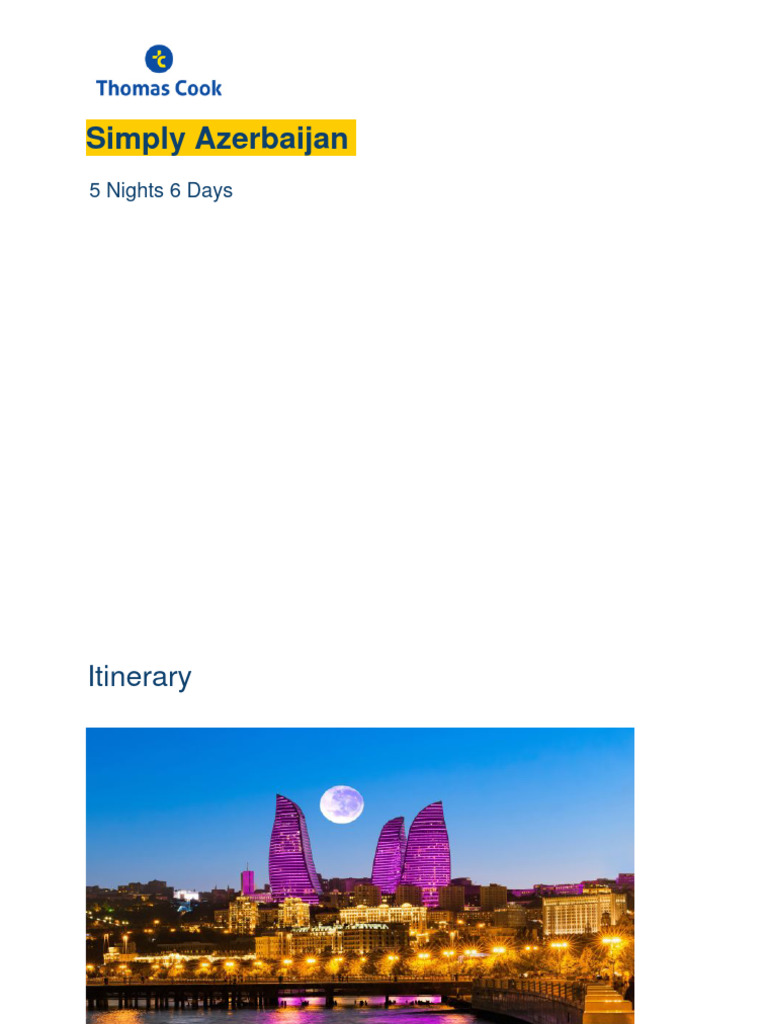 THOMAS COOK BAKU | PDF