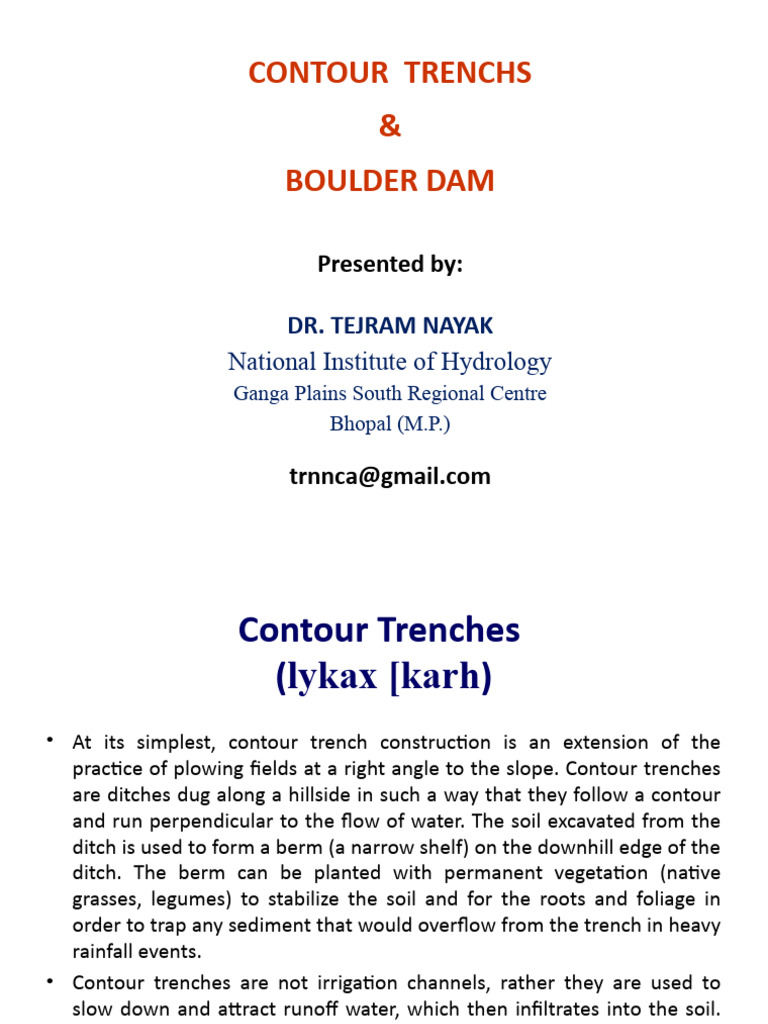 Contour Trenches NEW | PDF | Surface Runoff | Drainage