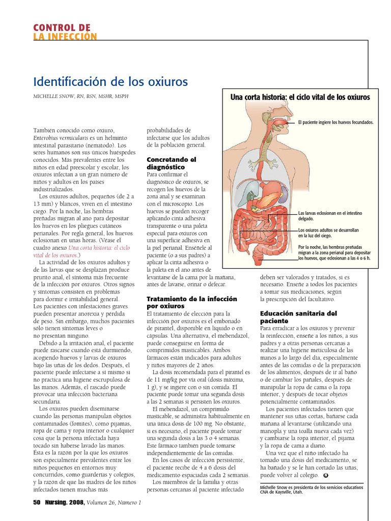 Oxiuros | PDF | Especialidades Medicas | Enfermedades y trastornos