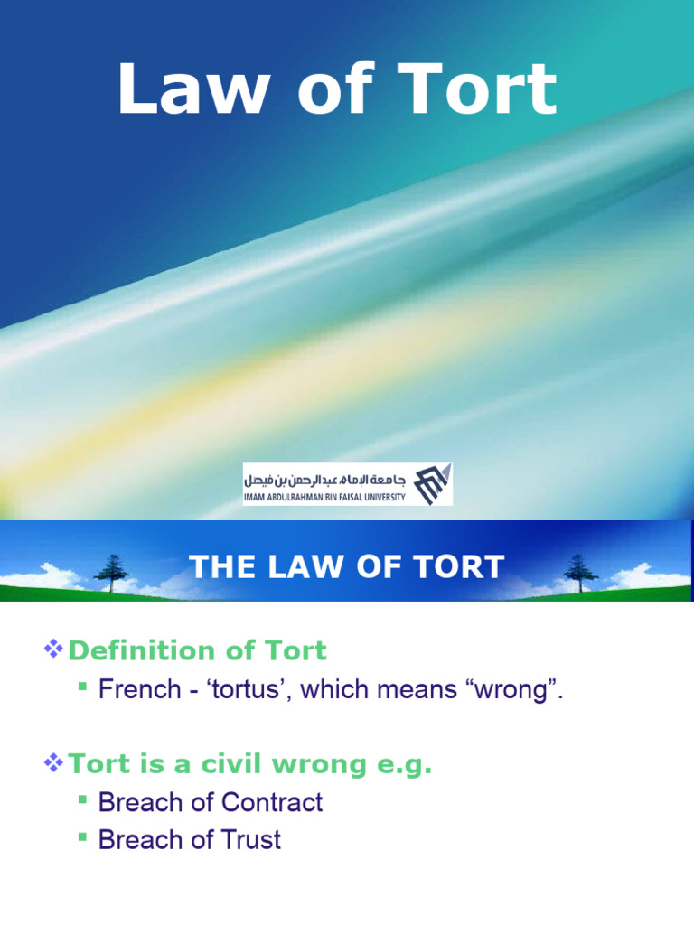 Lesson 10 Law of Tort Revised | PDF | Negligence | Tort