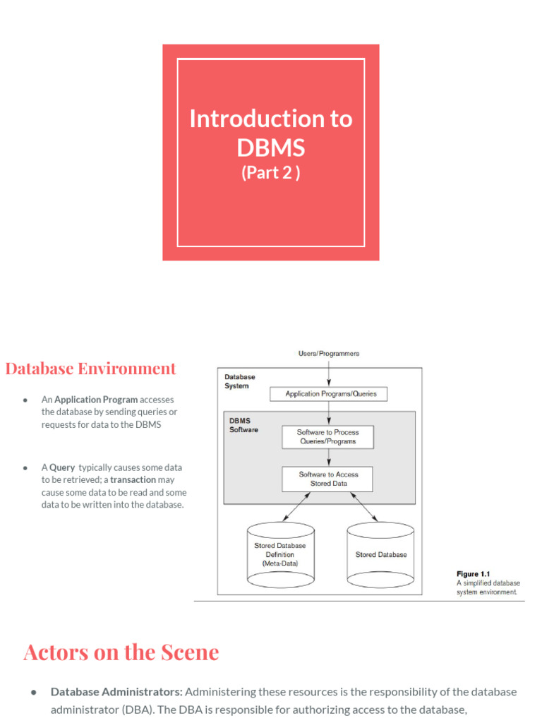 Introduction To DBMS | PDF | Databases | Conceptual Model Introduction To DBMS | PDF | Databases | Conceptual Model