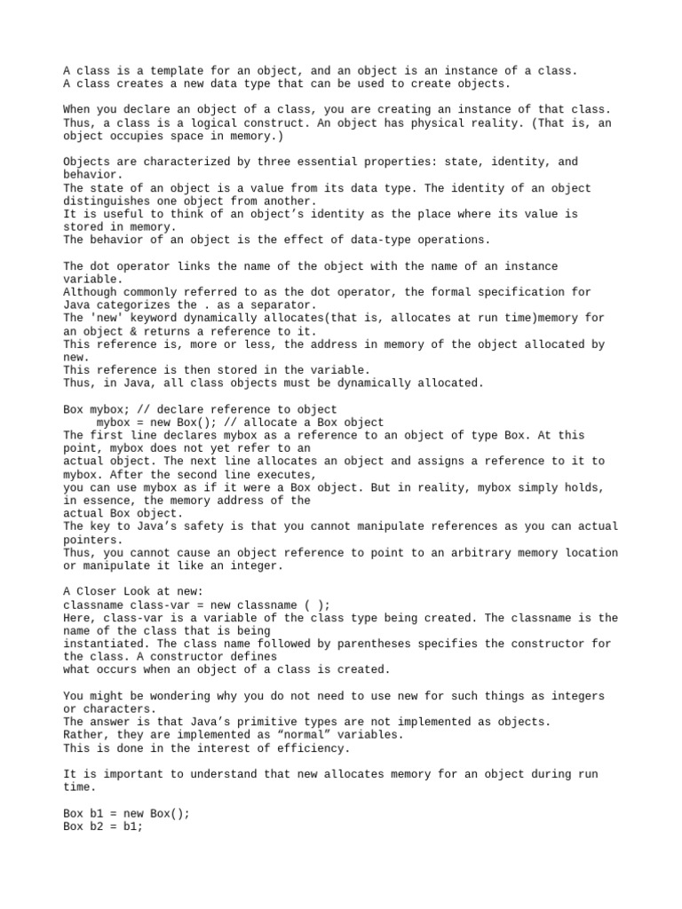 Classes Pdf Class Computer Programming Parameter Computer Programming