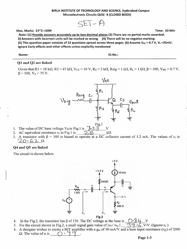 Quiz3 Solutions | PDF