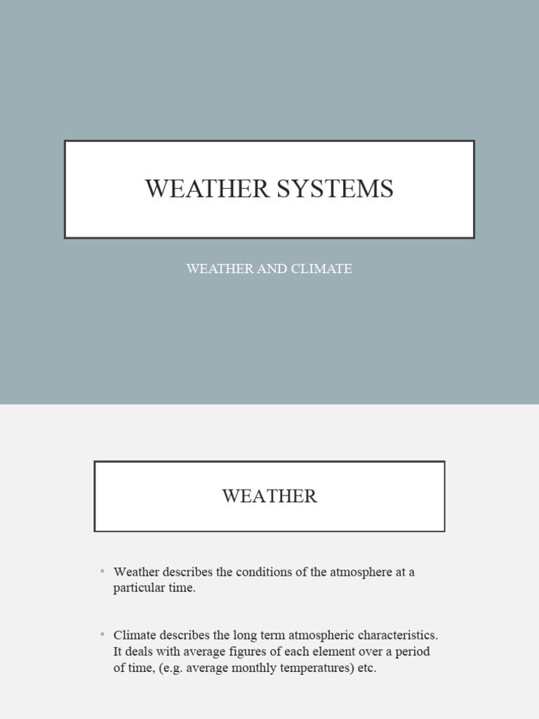 Understanding Weather and Climate Systems | PDF | Weather | Tropical ...