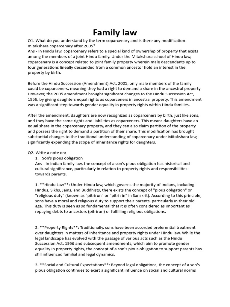 Family Law | PDF | Property | Family