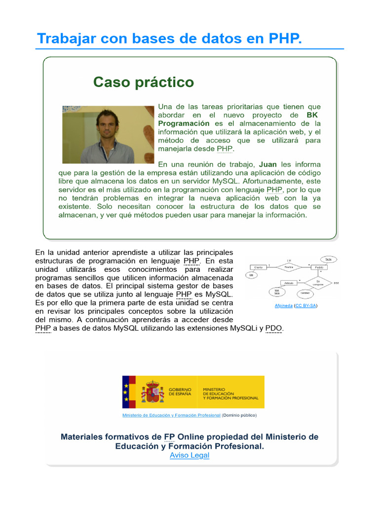 Tema 3 Bases de Datos | Descargar gratis PDF | Mi sql | Php