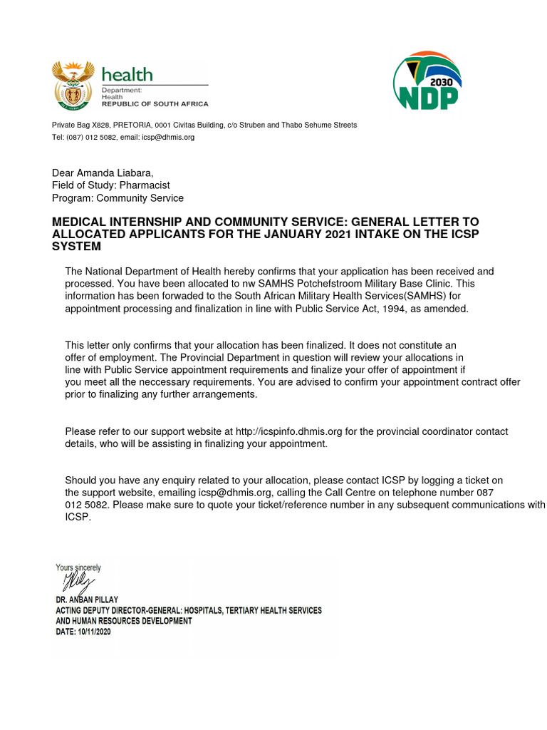 Allocation Letter | PDF | Social Science | Law